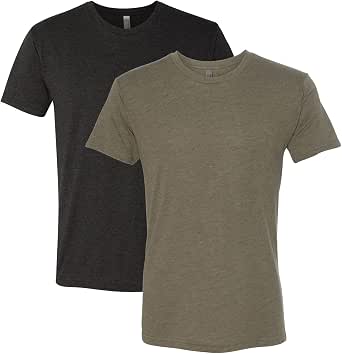 Next Level 6010 Tri-Blend Tee - Vintage Black + Military Green (2 Pack ...