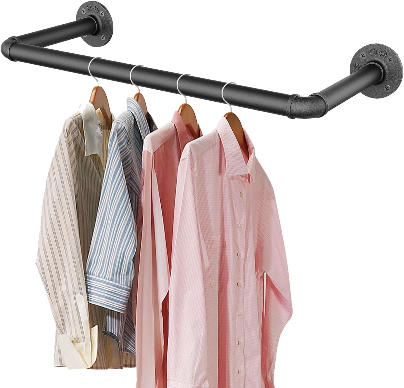 BELLE VOUS 3 Pack of Wall-Mounted Metal Garment Racks - 30.5 x 28.5cm ...