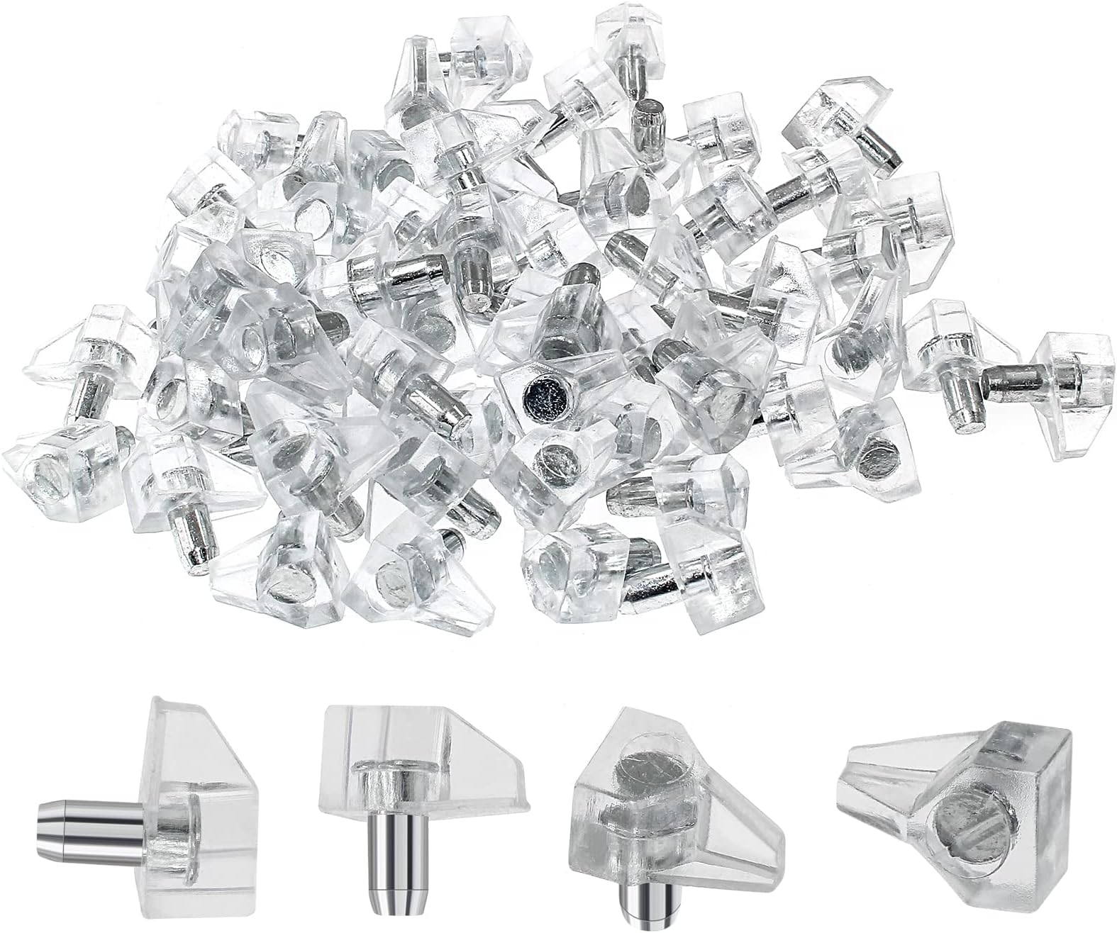 Amazon.com: Wideskall® 5mm (3/16" inch) Clear Plastic Shelf Support Pin ...