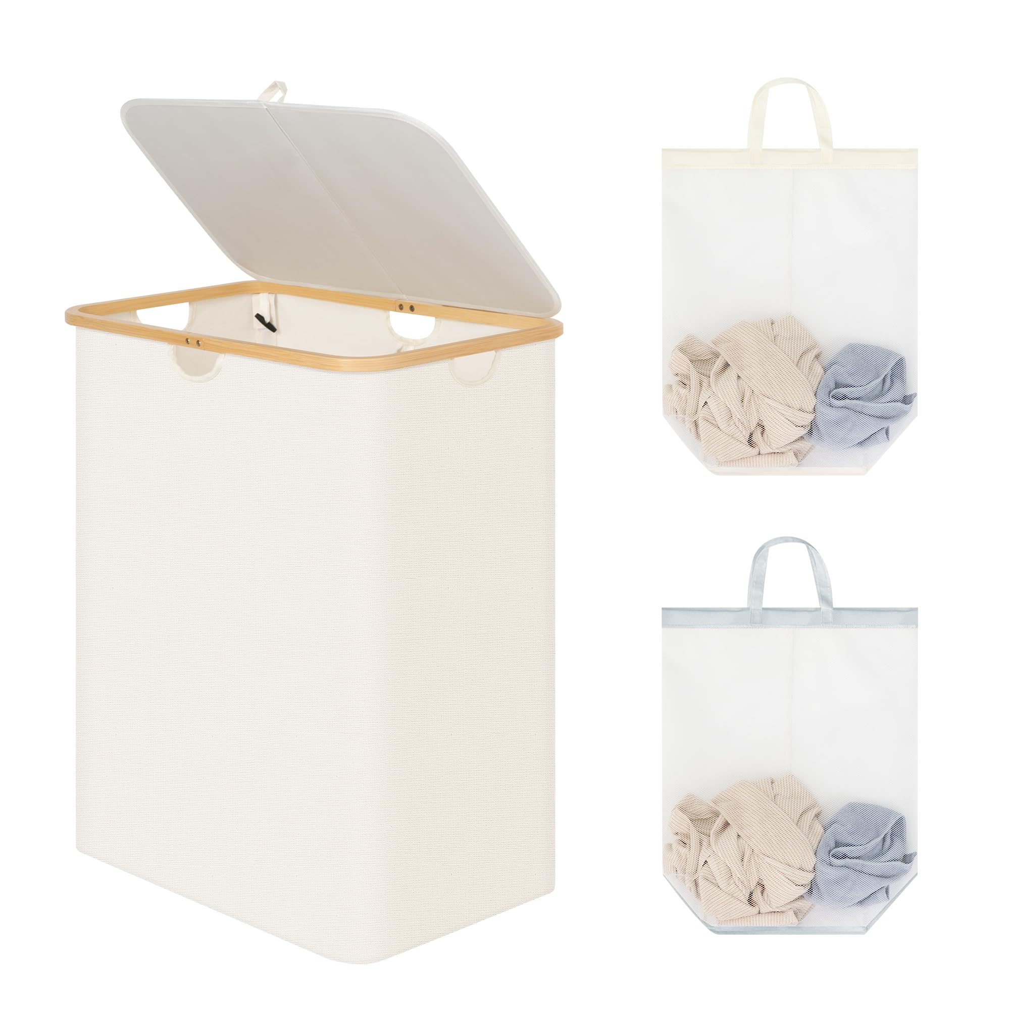 Amazon.com: StorageWorks Extra Large Laundry Hamper with Lid, 160L Tall ...