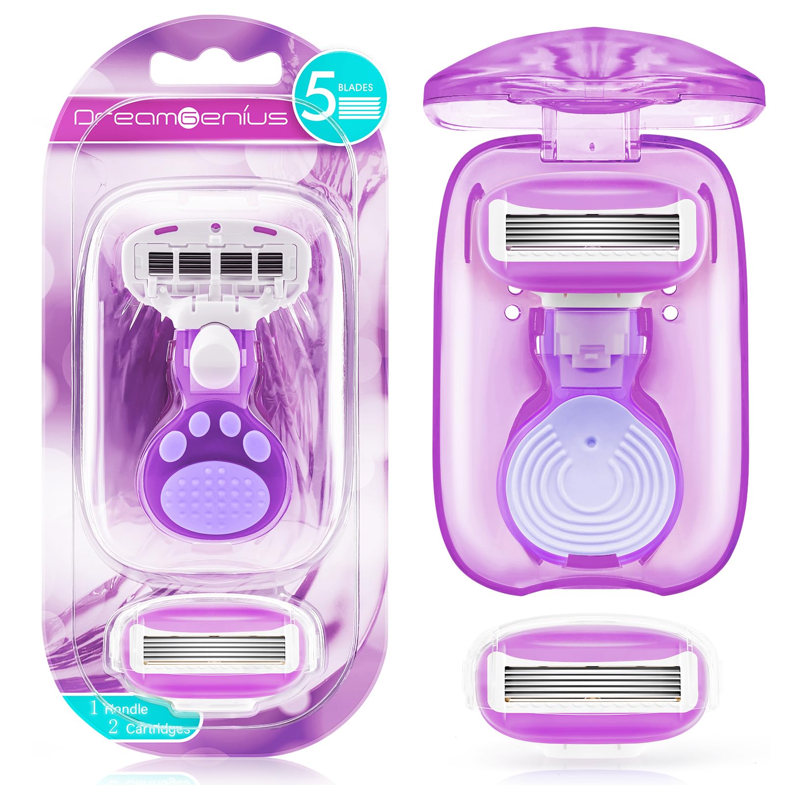 Travel Razors for Women with Travel Case, Portable Razor Include 1 ...