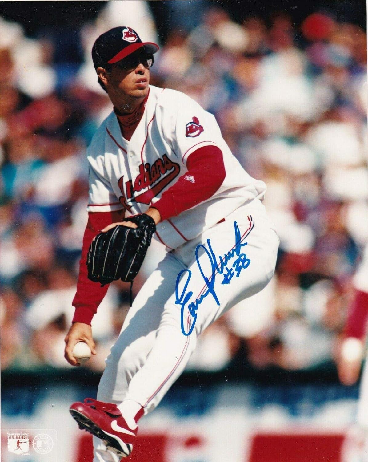 ERIC PLUNK Indians ACTION SIGNED 8x10 - Autographed MLB Photos at ...