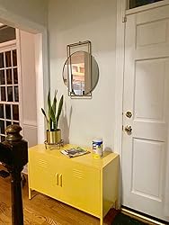 Amazon.com: Novogratz Cache 2 Door Metal Locker Accent, Yellow Cabinet ...