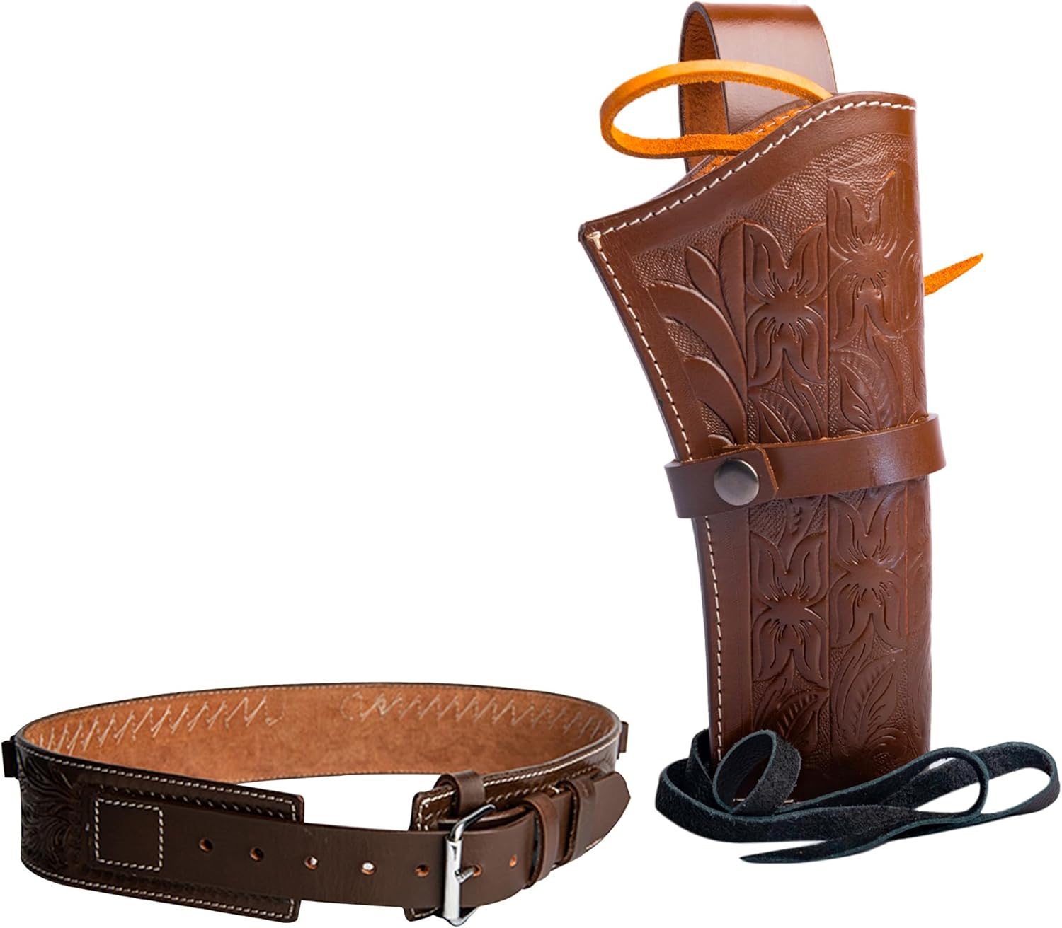 Amazon.com: Hulara Full Grain Buff Leather 357 Cartridge Belt with ...
