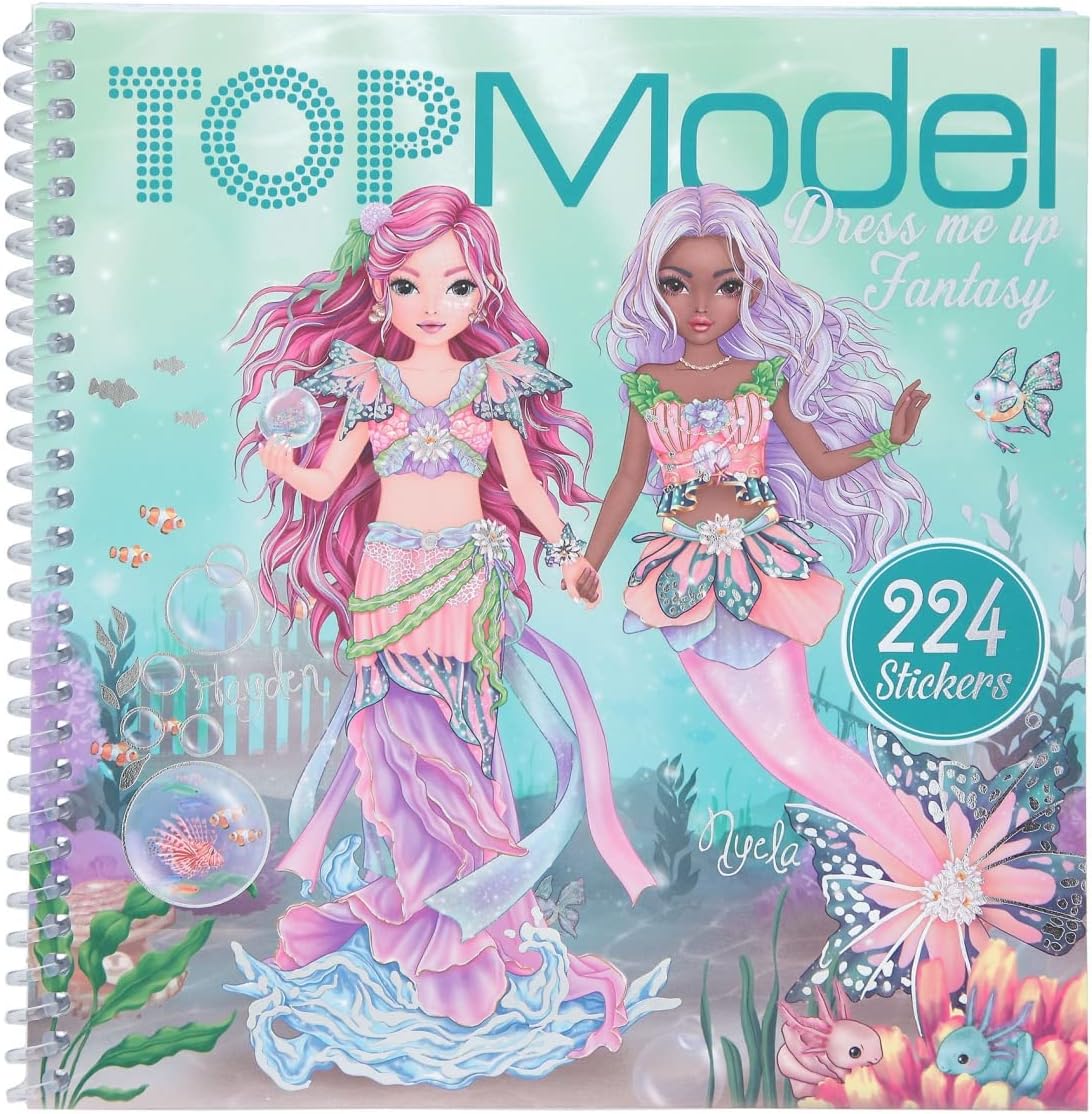 Depesche 11964 TOPModel - Dress me up Fantasy, Mal- und Stickerbuch mit ...