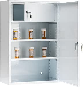 Amazon.com: Locking Medicine Cabinet - Wall Medicine Cabinet with Lock ...