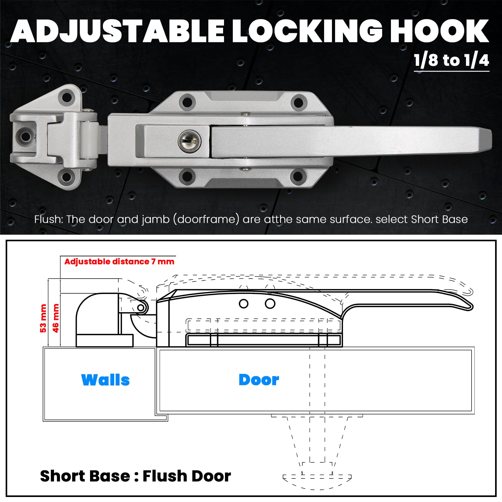 Snapklik.com : Preruner Walk In Cooler Door Closer Complete Latch Kit ...