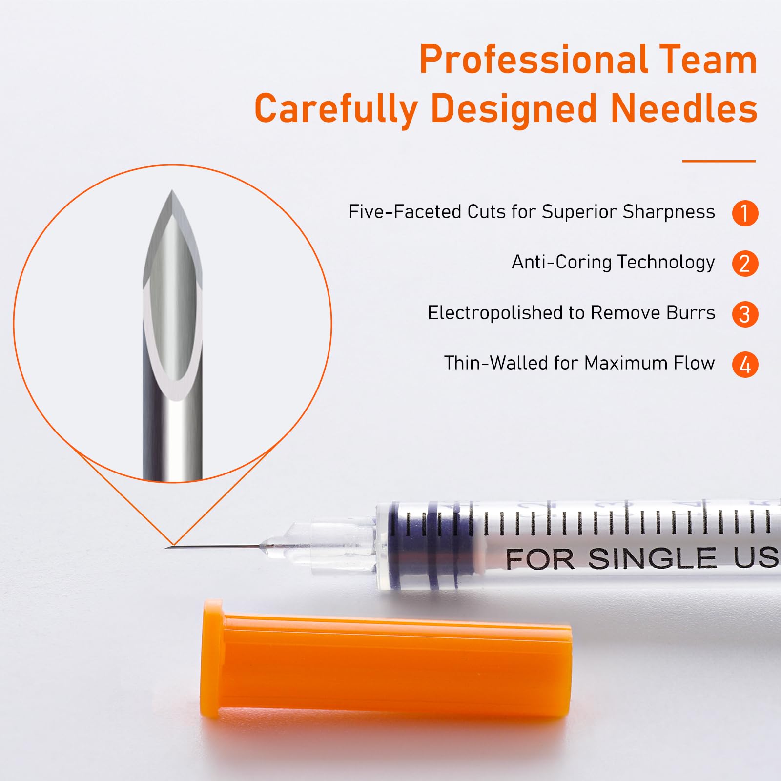 Snapklik.com : U 100 1ml 30 Gauge 1cc 5/16 Inch 8mm Lab Disposable ...