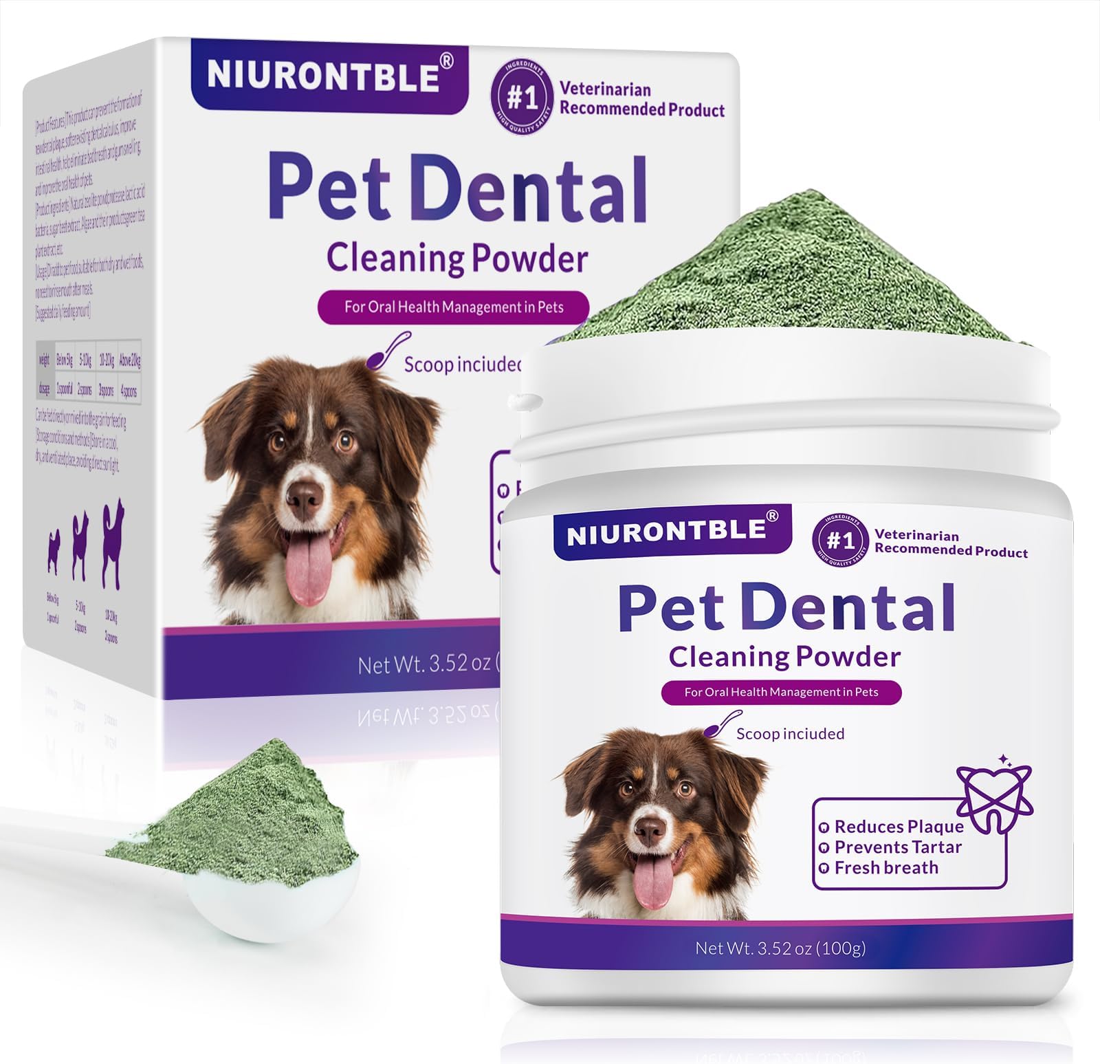 Amazon.com : Dog Teeth Cleaning Powder 100g Fights Plaque & Tartar ...