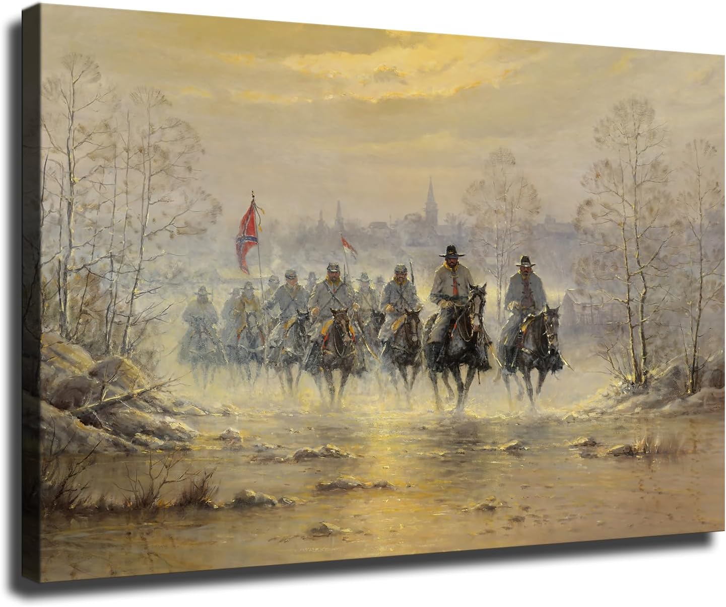 Amazon.com: Confederate Army Cavalry Civil War Painting Poster Wall ...