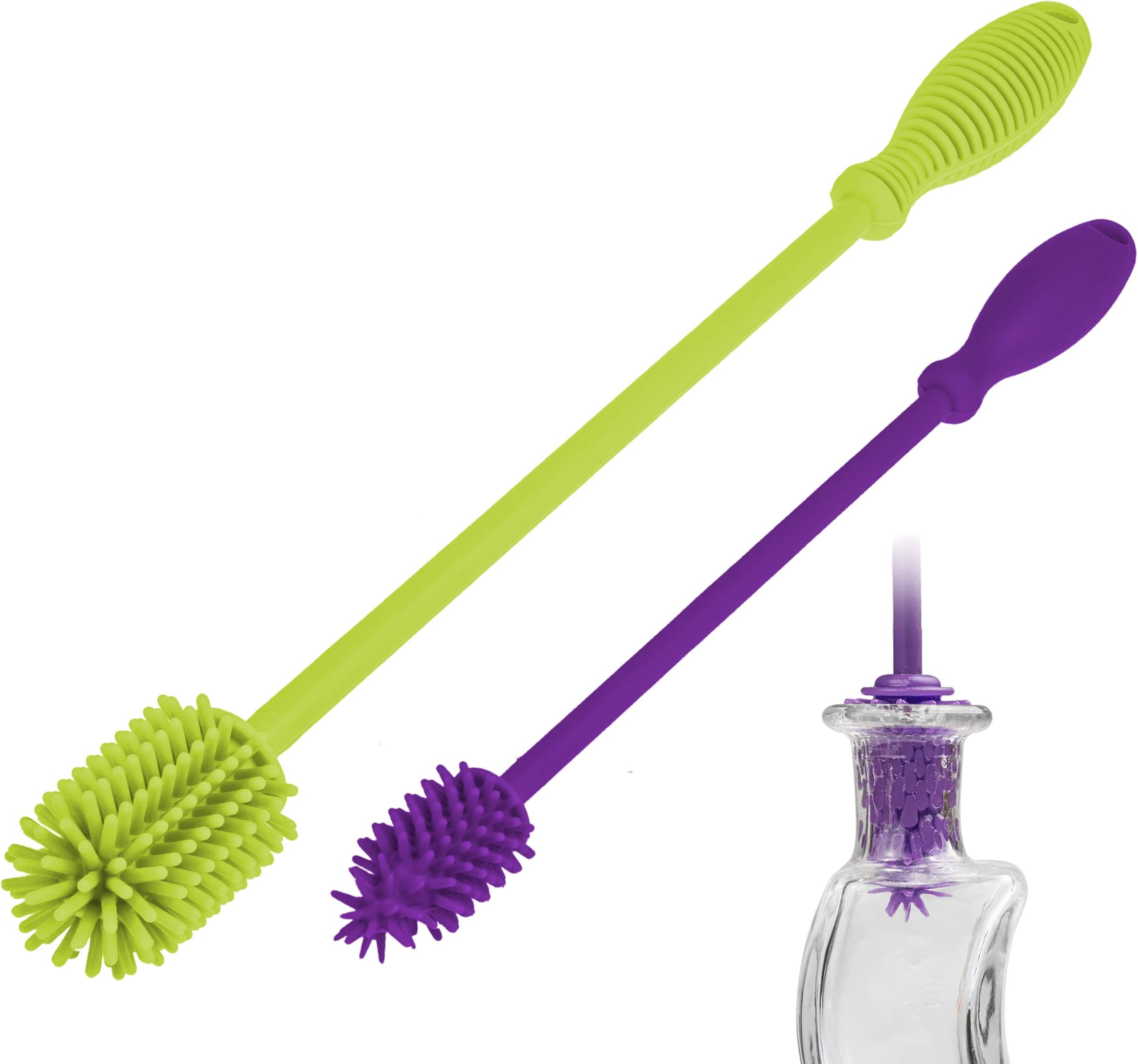 Amazon.com: Cawein Silicone Bottle Brush 3pcs, Long Handle Bottle ...