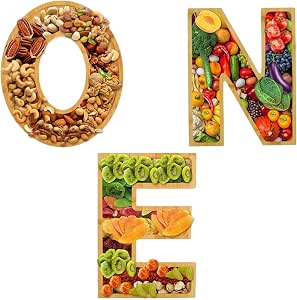 Amazon.com | 11.8 Inch ONE Charcuterie Board Letters 3 Pcs Wood One ...
