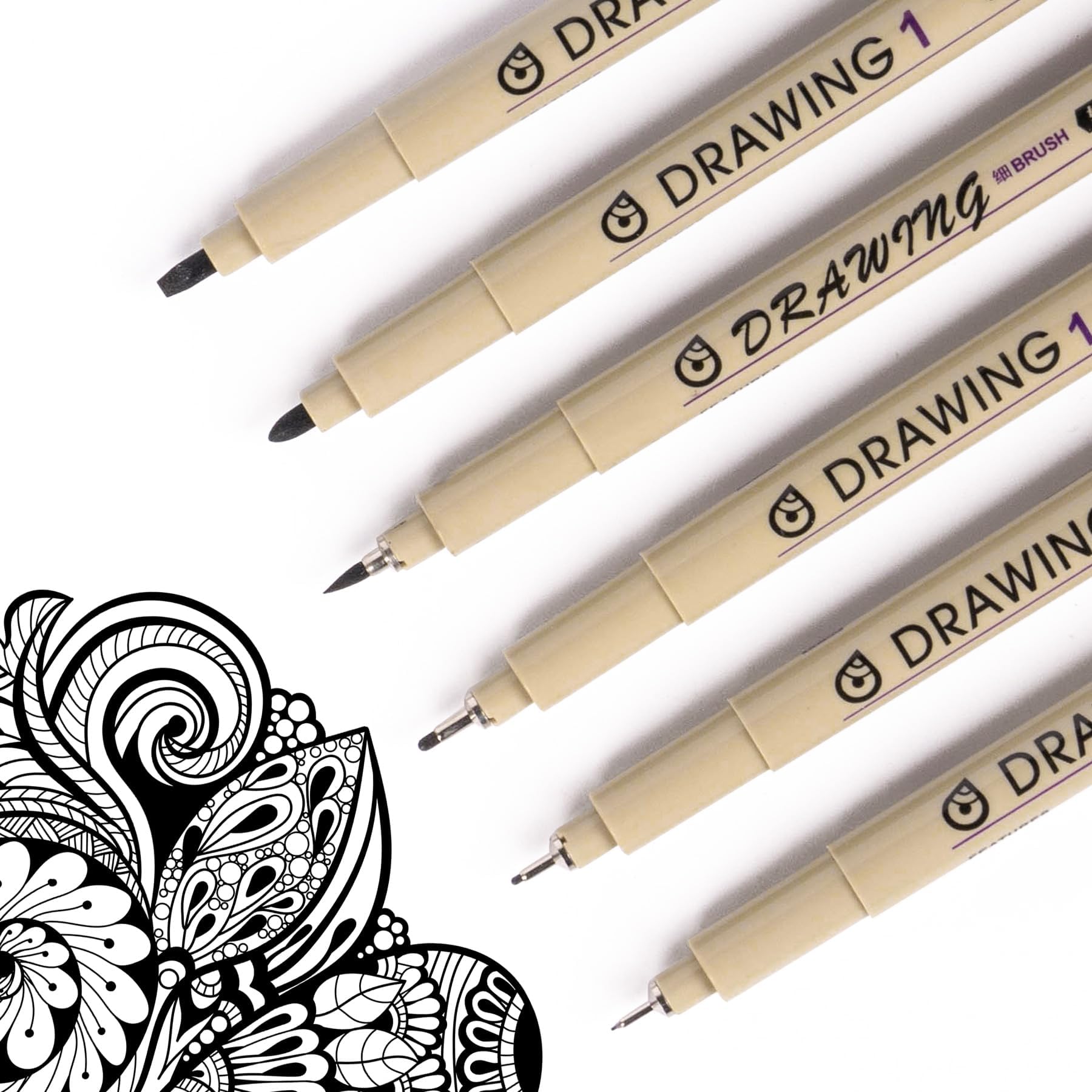 Amazon.com : Toptime Fineliner Pens, 6 Pack Micro Pen Black Fine Tips ...