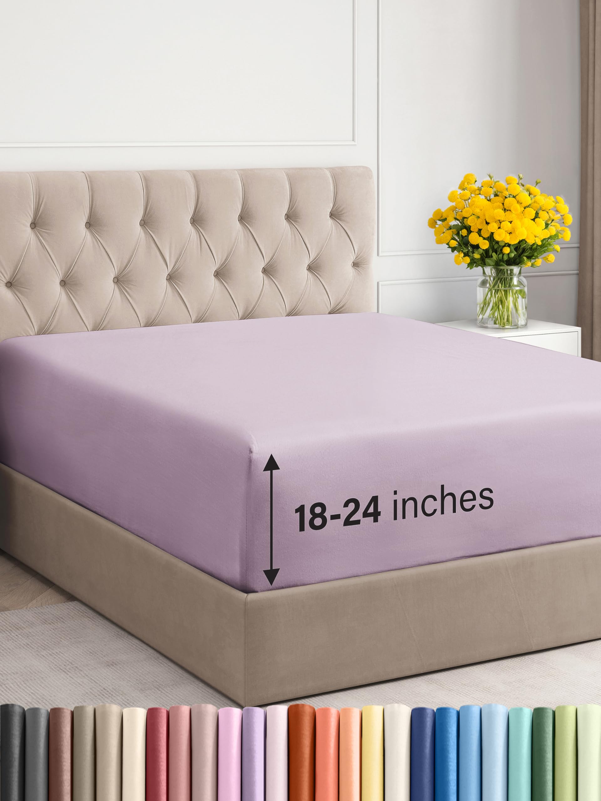 Amazon.com: Extra Deep King Fitted Sheet - Hotel Luxury Single Fitted ...