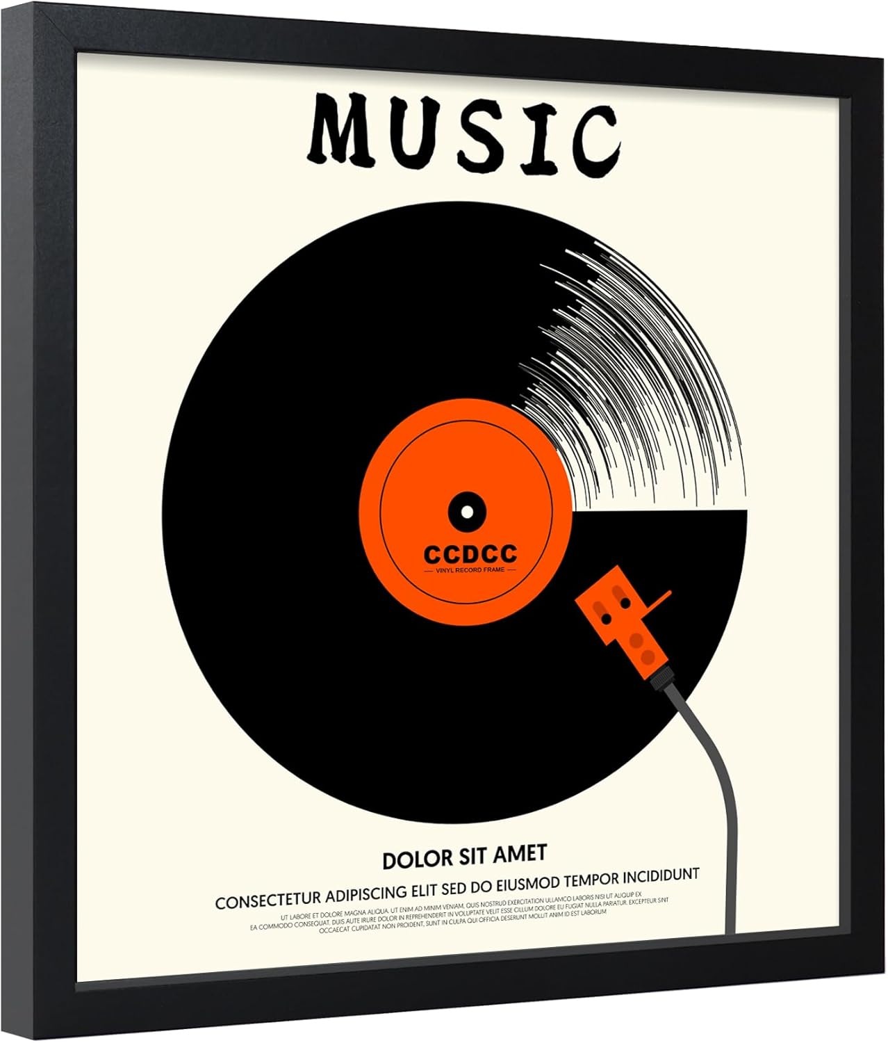 Amazon.com - ccdcc 12.6x12.6 Vinyl Record Frame 1 Pack, Black Wooden ...