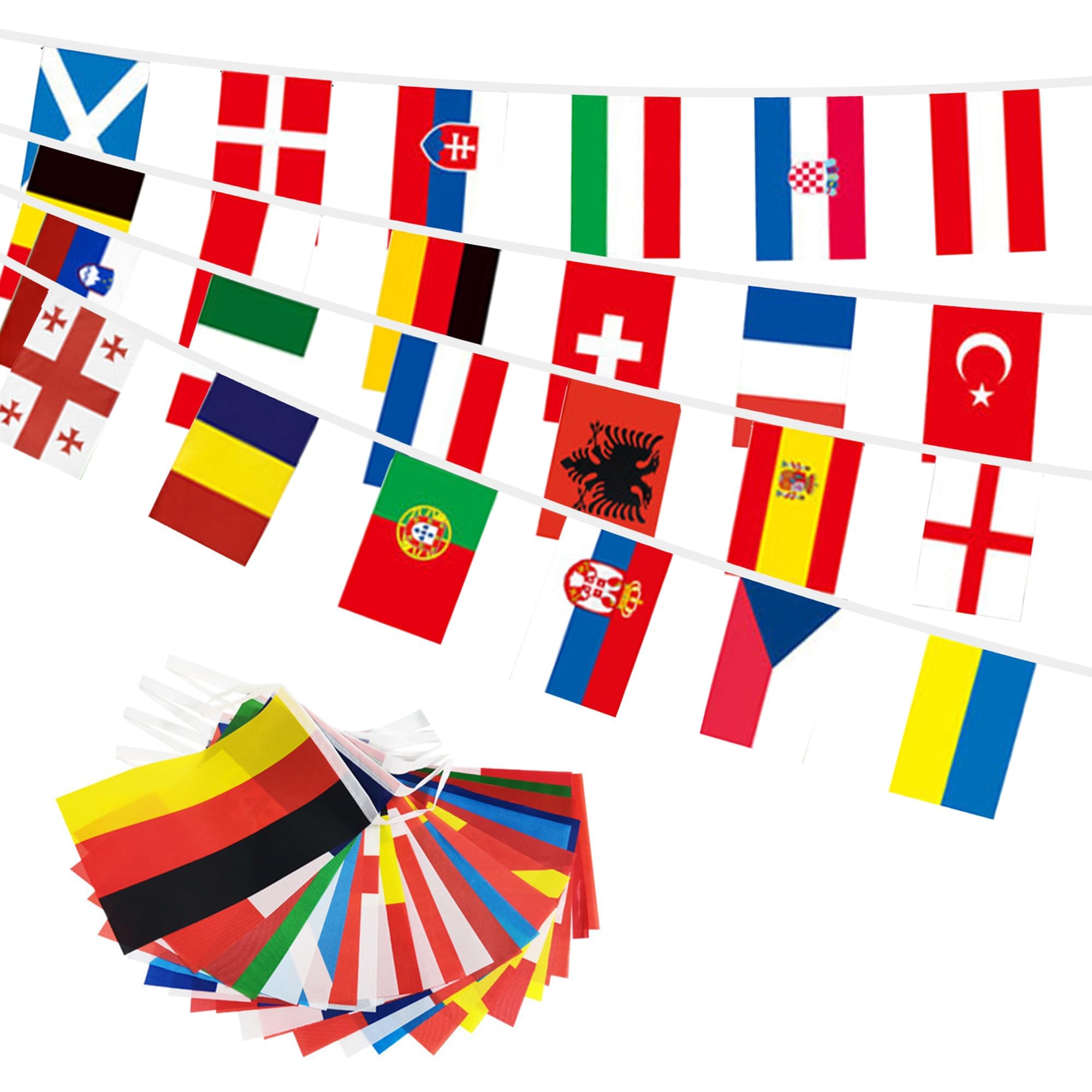 Party Banners, Bunting & Garlands Euro 2024 Football Bunting - 8 Meter ...