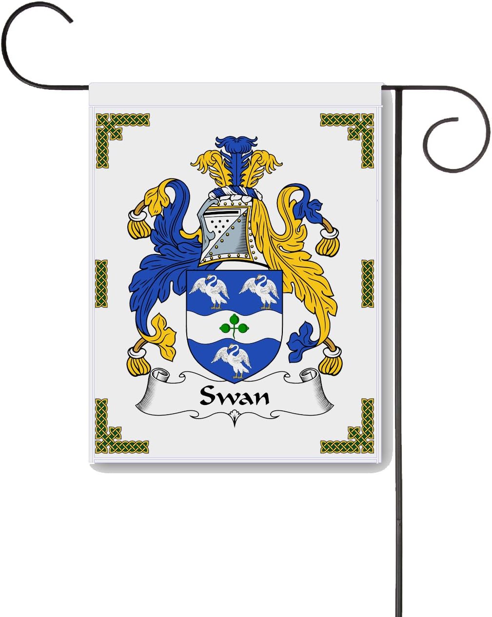 Amazon.com : Swan Coat of Arms/Swan Family Crest 11 X 15 Garden Flag ...
