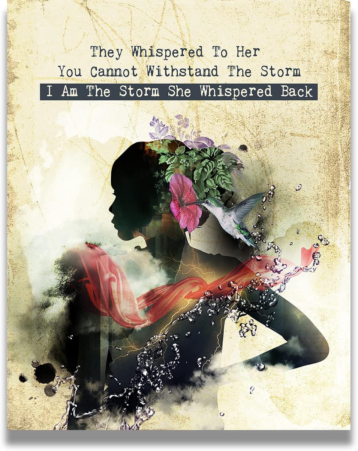 Amazon.com: I Am The Storm Wall Art - Inspirational Gifts for Women ...