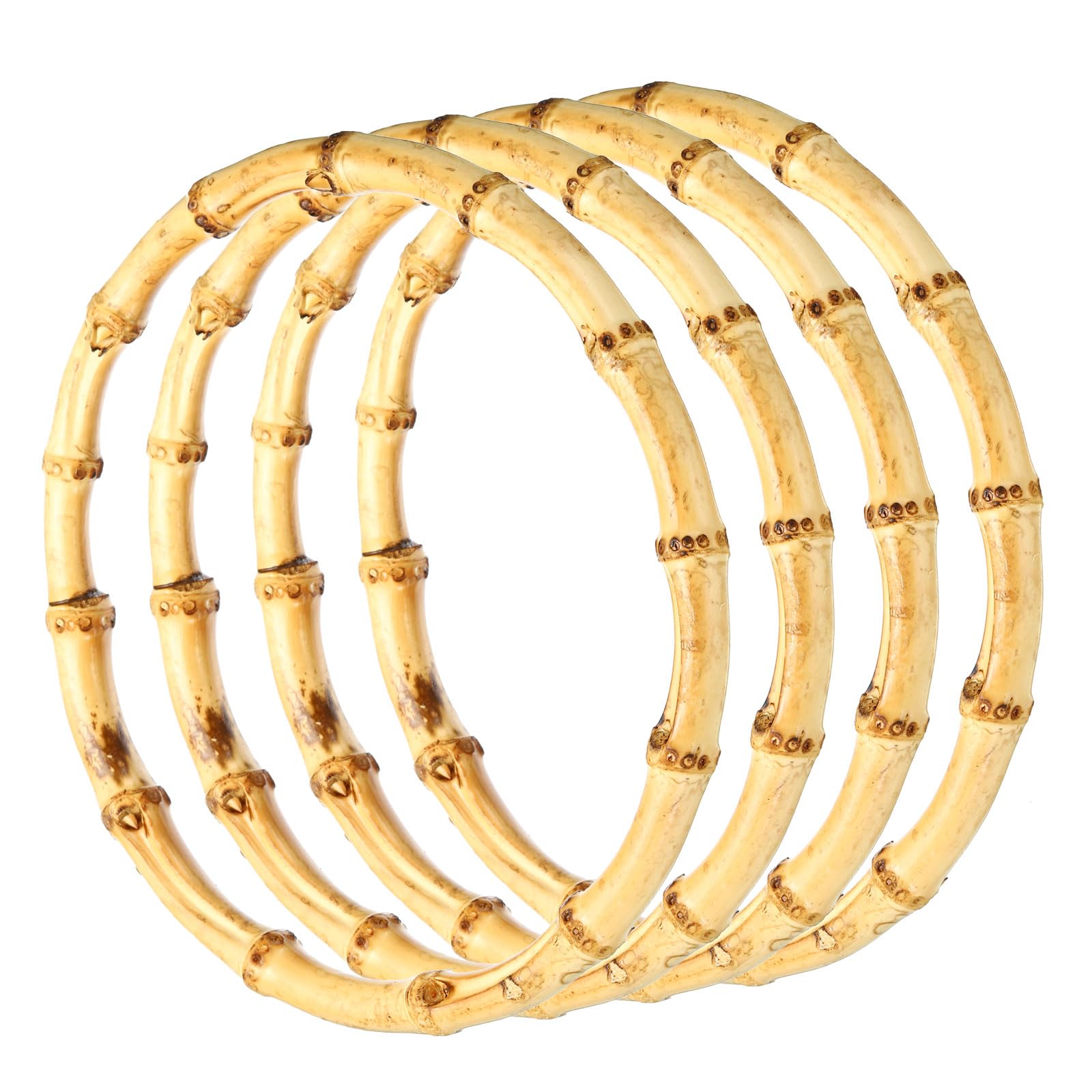 Amazon.com: PATIKIL 6.7 Inch Bamboo Purse Handles, 4 Pcs Round ...