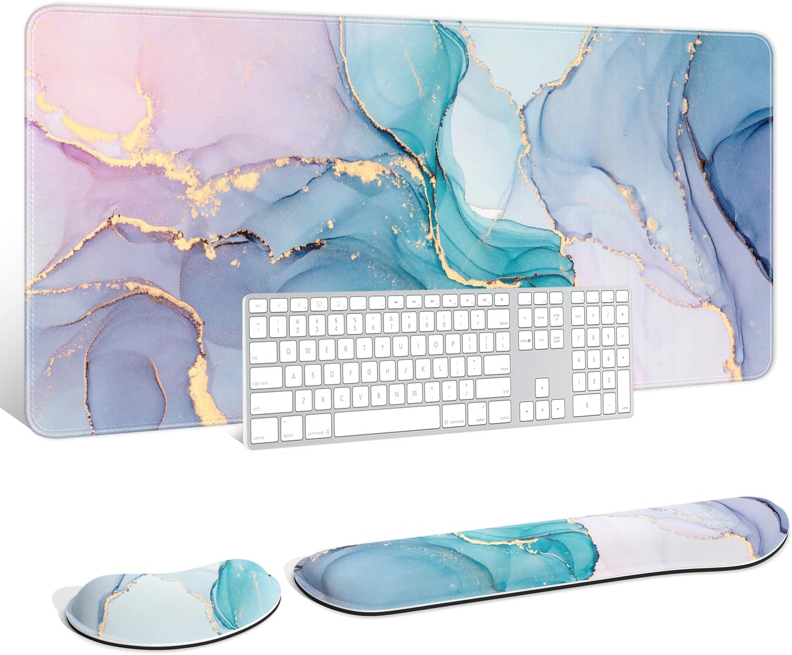 Amazon.com: ARTSO Gaming Mouse Pad Wrist Support Set, XXL Large Desk ...