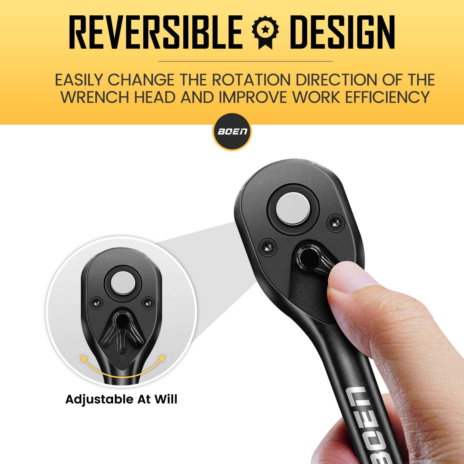 Snapklik.com : 1/2 Inch Drive Ratchet, 72-Tooth Quick-Release Ratchet ...