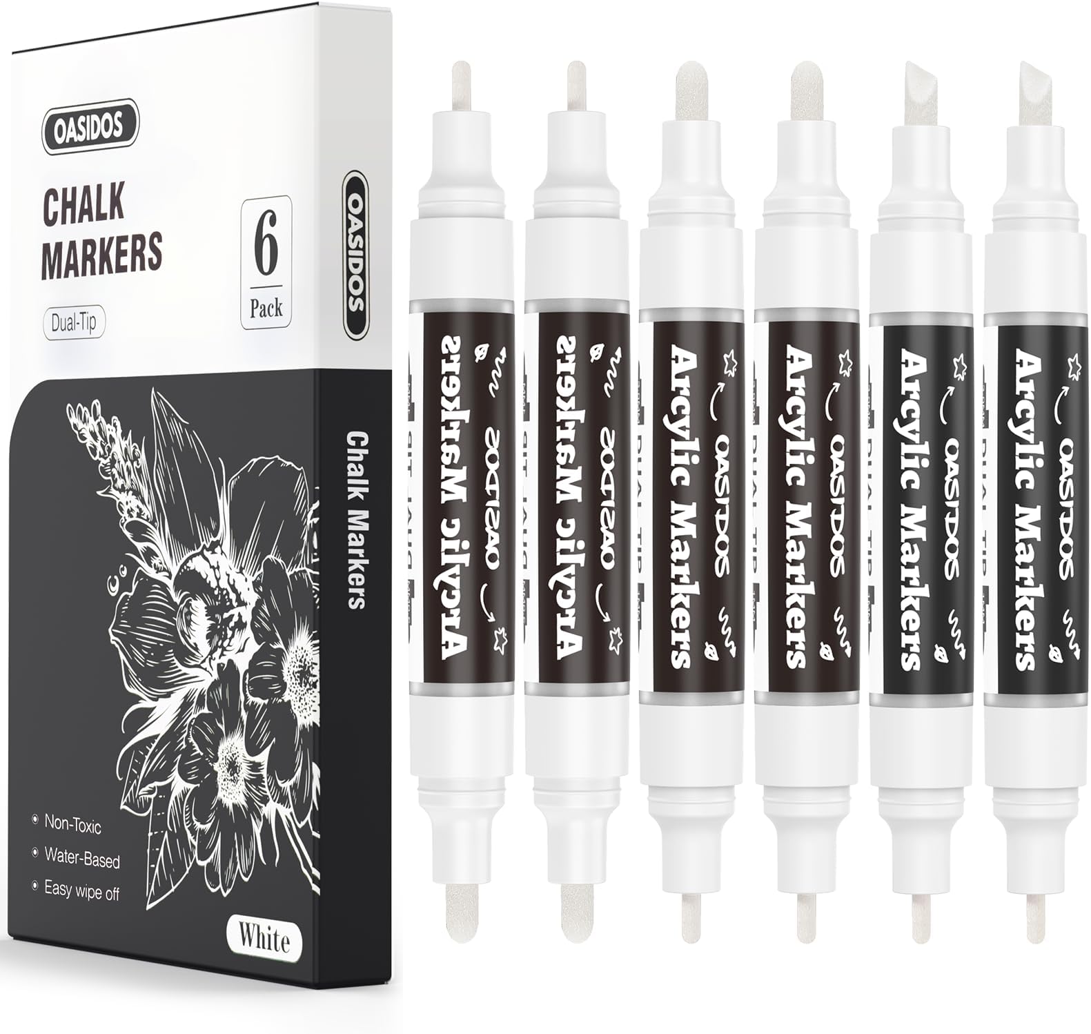 Amazon.com: CHALKY CROWN Liquid Chalk Marker Pen - White Drawing Chalk ...