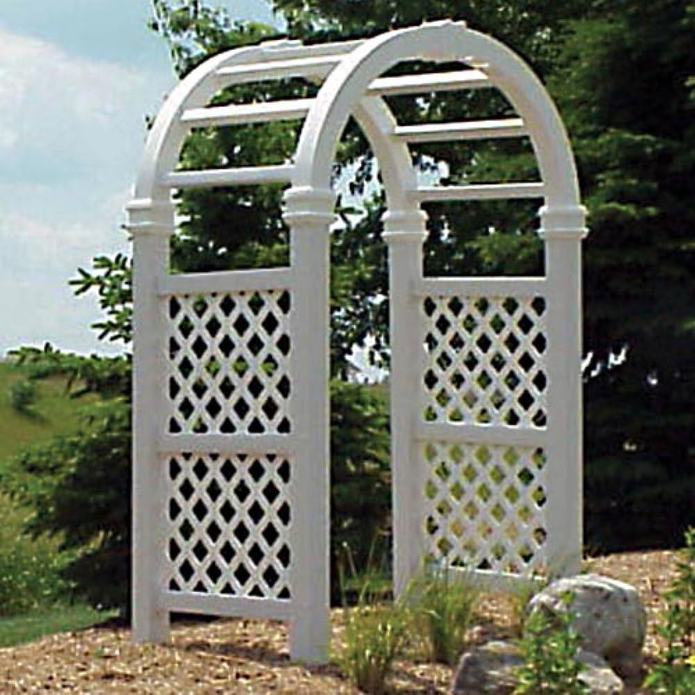 Amazon.com : Dura-Trel Garden Grandeur Vinyl Arch Arbor : Patio, Lawn ...