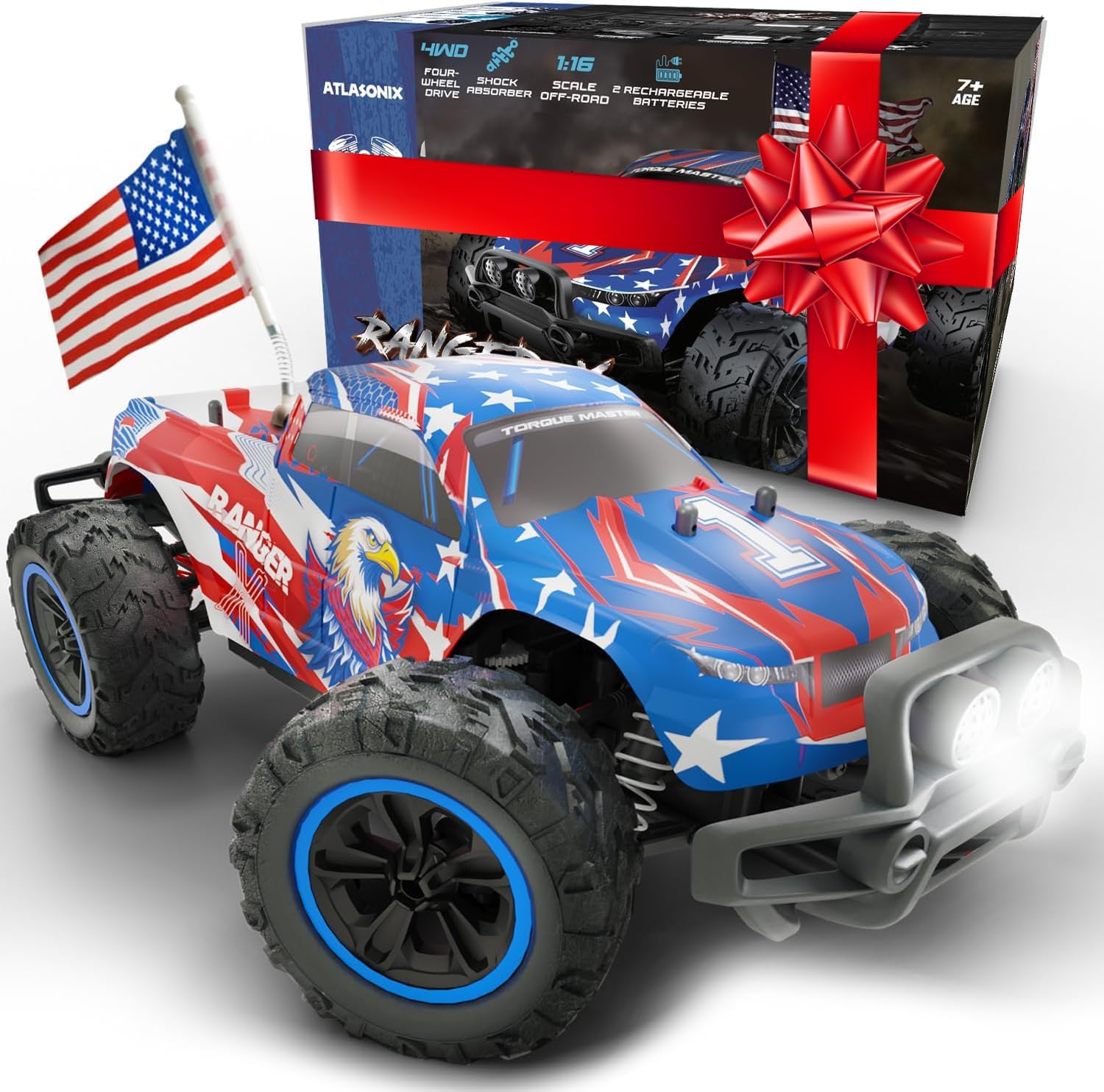 Amazon.com: Fast RC Car 4x4 Truck - 36 mph 1:16 Brushless Motor Remote ...