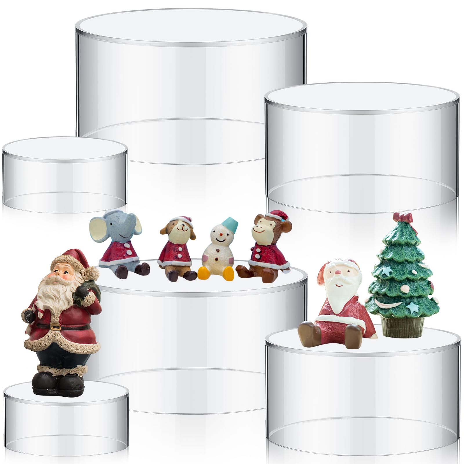 Amazon.com: Jerify 6 Pcs Acrylic Risers Display Stands, 5.91'' 5.12'' 3 ...