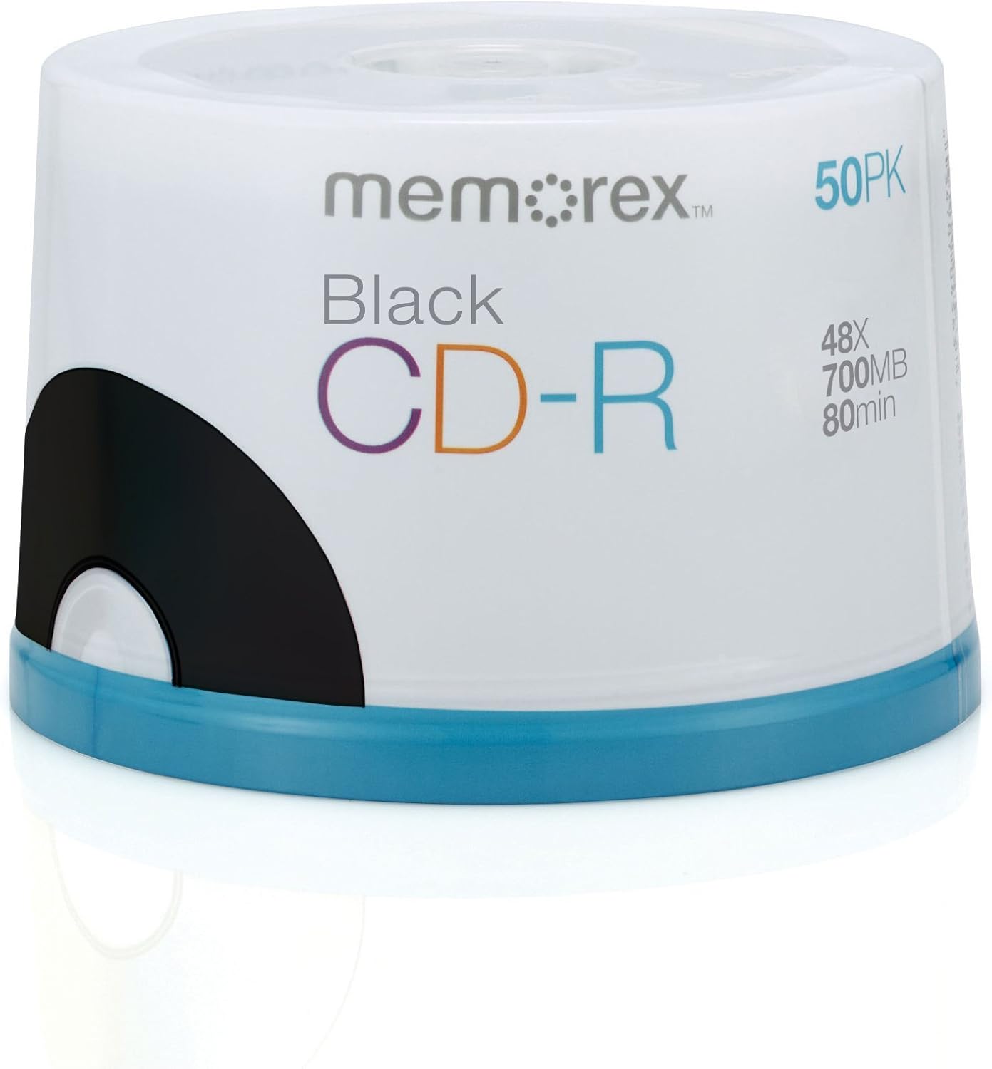 Memorex 700 MB/80 Minutos 48x CD-R Media Black, pacote com 50 eixos ...