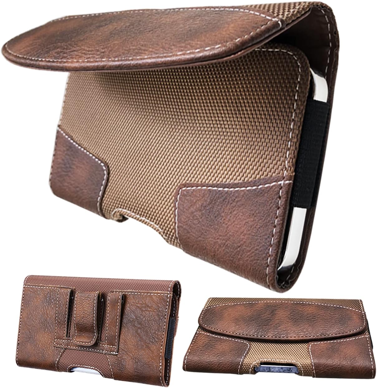 Amazon.com: Leather Phone Holster for Men Belt for iPhone 16 15 14 Pro ...