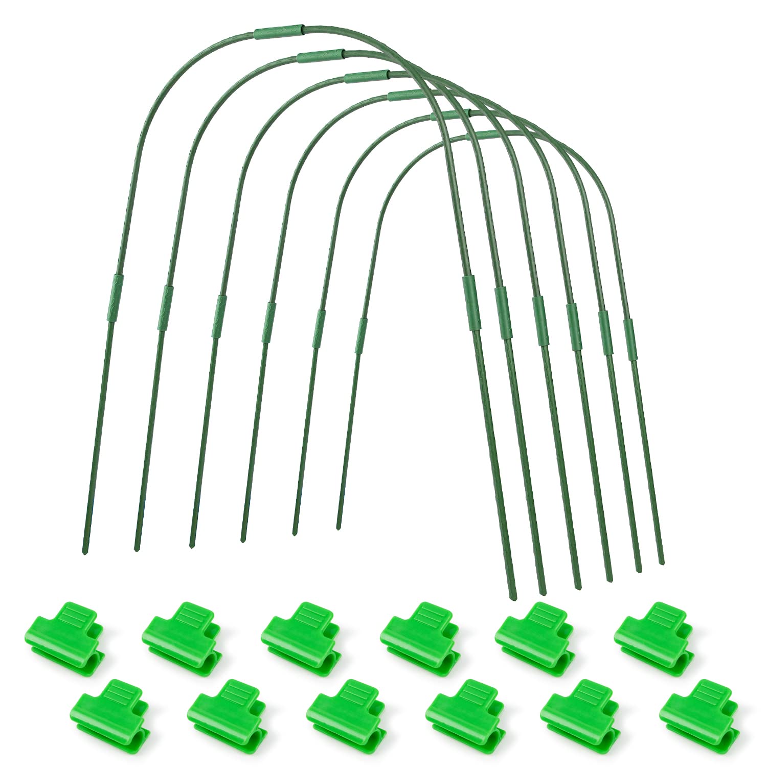 Greenhouse Hoops Grow Tunnel, Garden Hoops for Raised Beds, 6PCS 37 ...