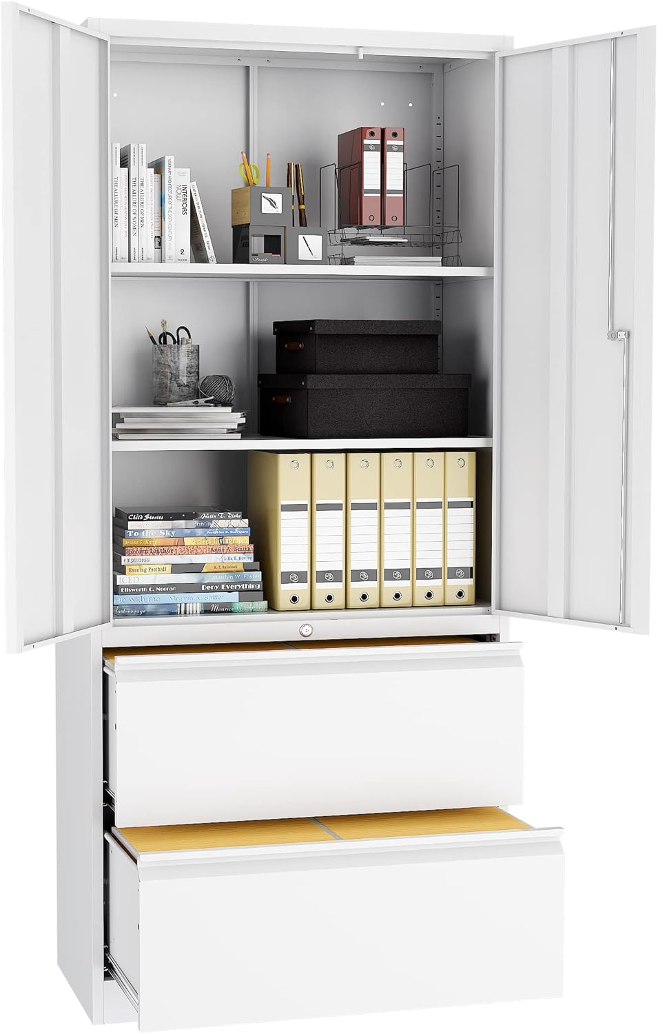 Amazon.com: Fesbos Metal Steel Storage Cabinets with Lockable Drawers ...