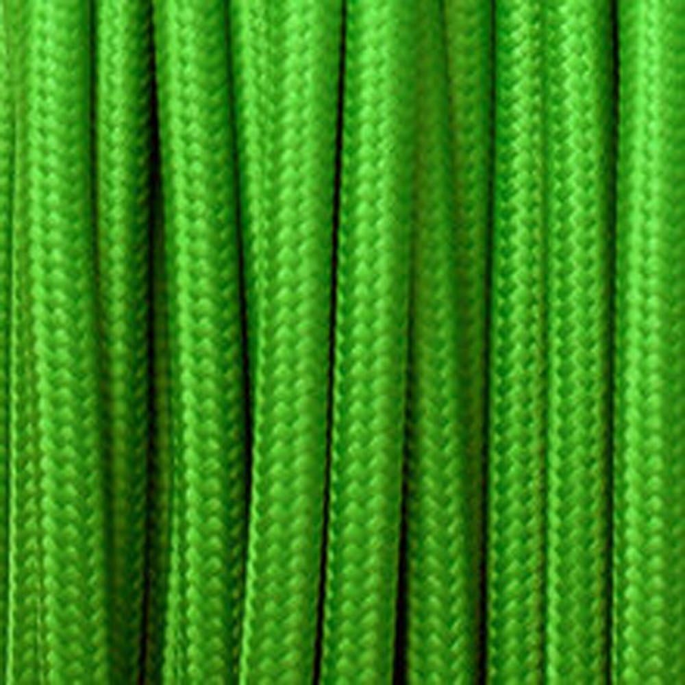 10 Meters 3 Core Round Green Colour Cable Vintage Antique Braided ...