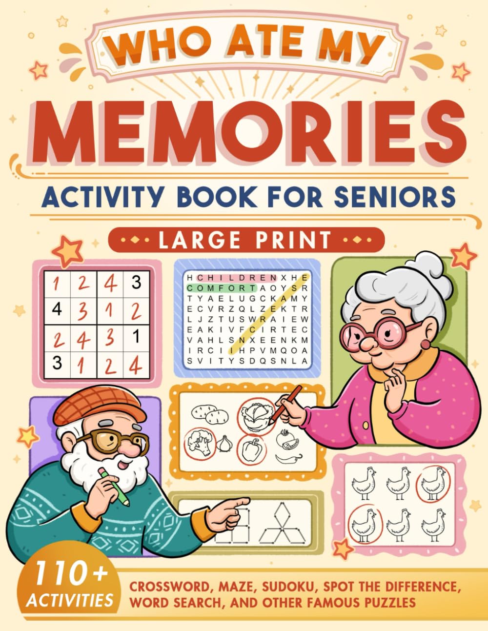 Who Ate My Memories? Large Print Activity Book For Seniors: Games and ...