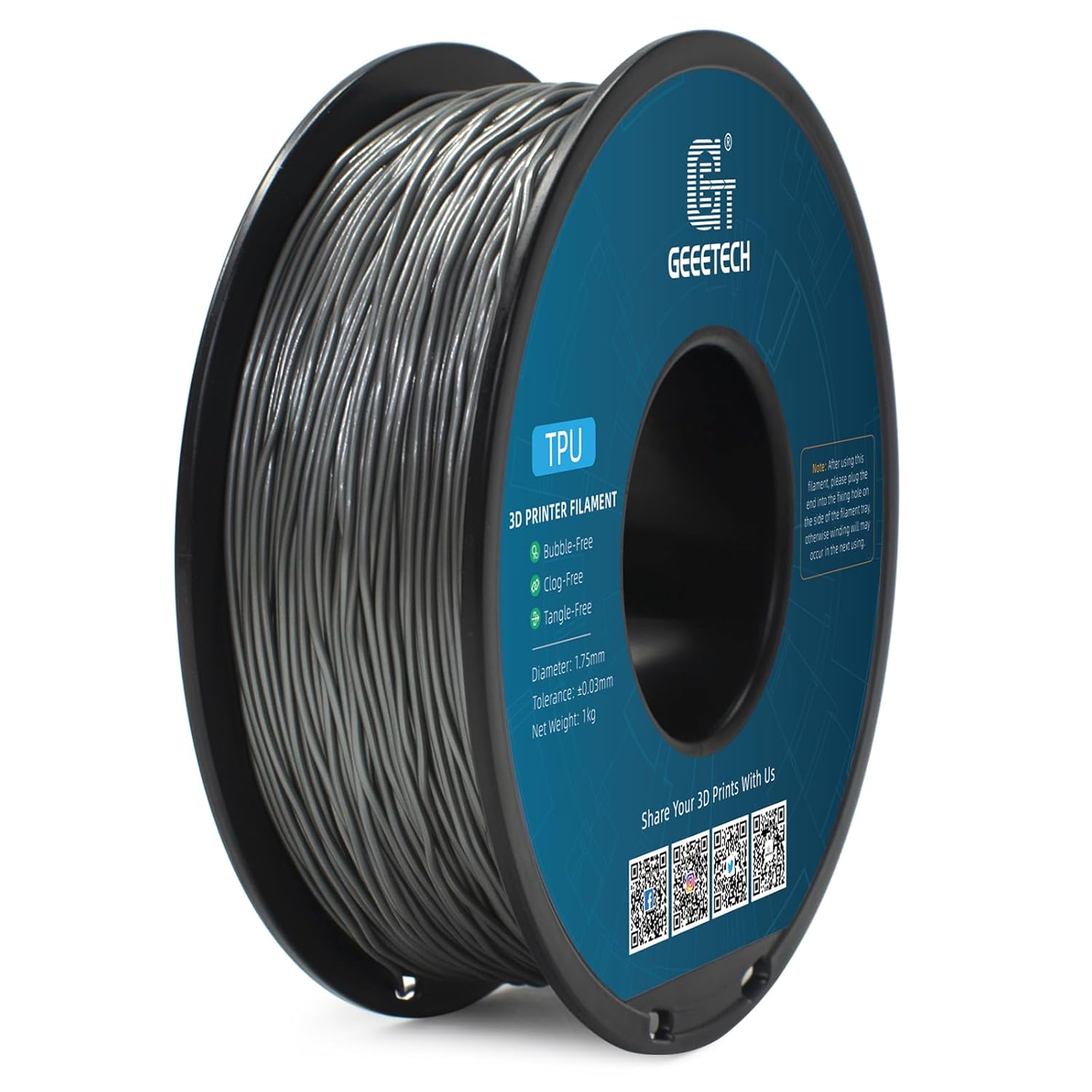 Amazon.com: Geeetech 95A TPU Filament 1.75mm, Soft Flexible Consumables ...