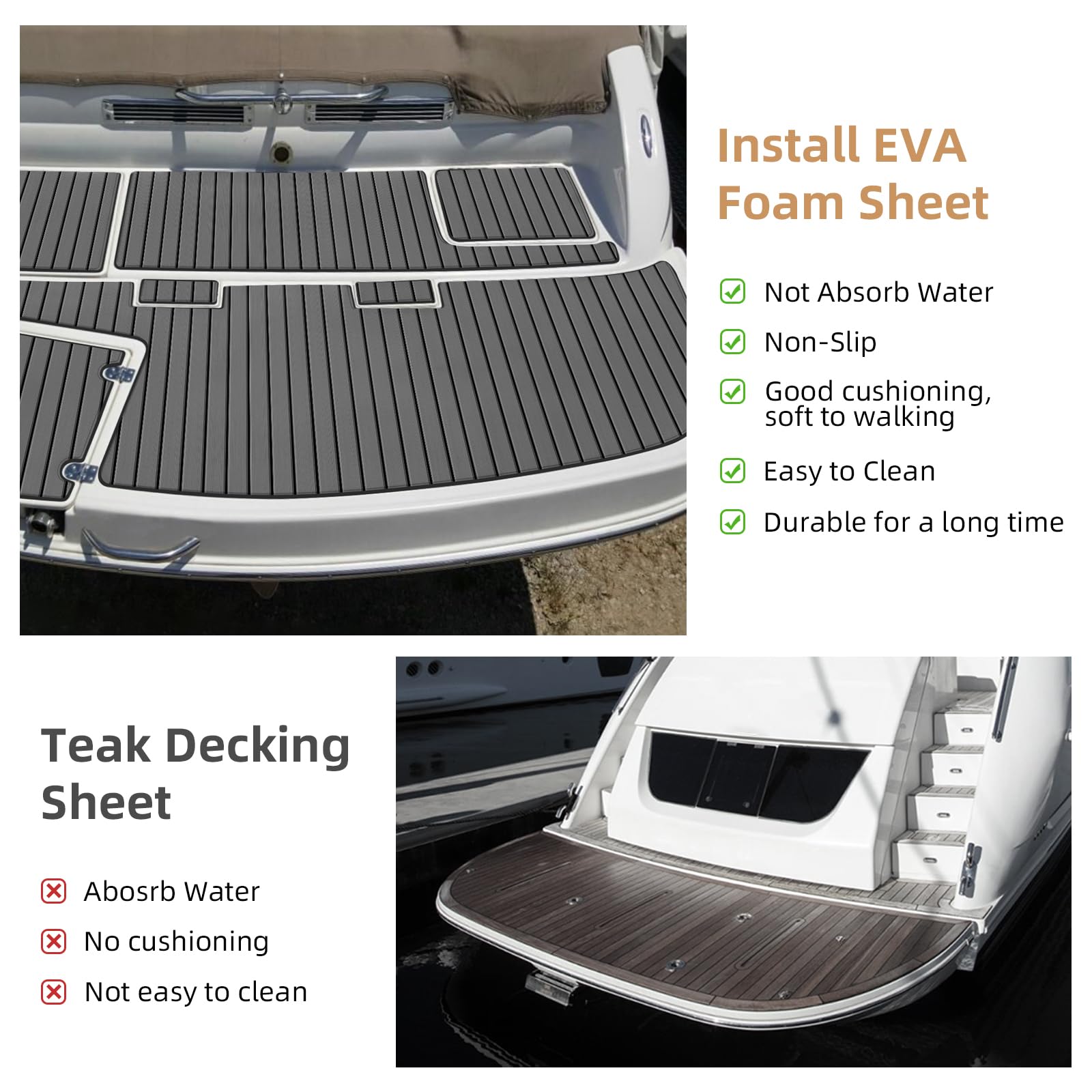 Snapklik.com : EVA Foam Boat Decking 945"x452" Boat Flooring Marine ...