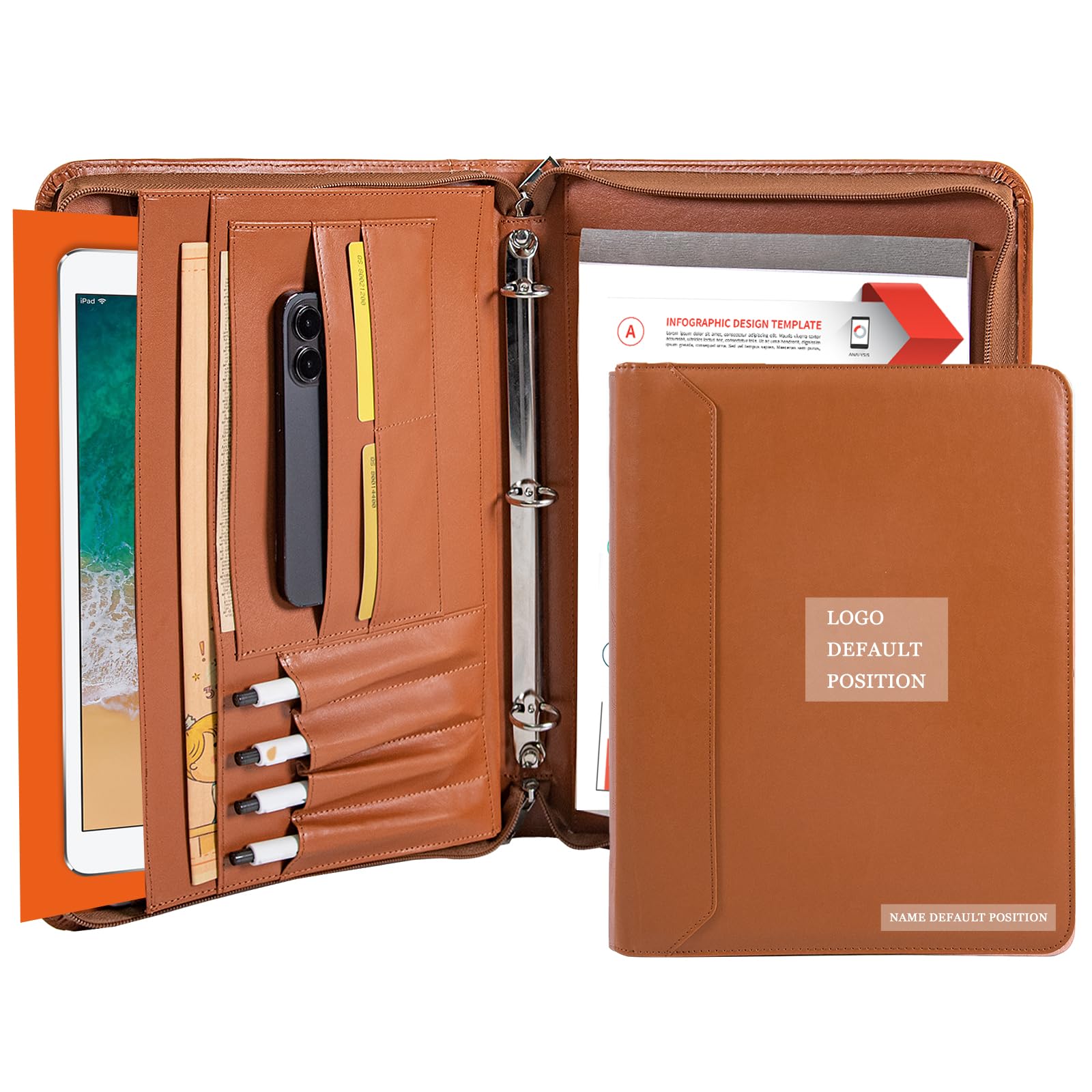 Zipper Binder Logo A5 Planner Binder, Planner Cover, PVC Zipper