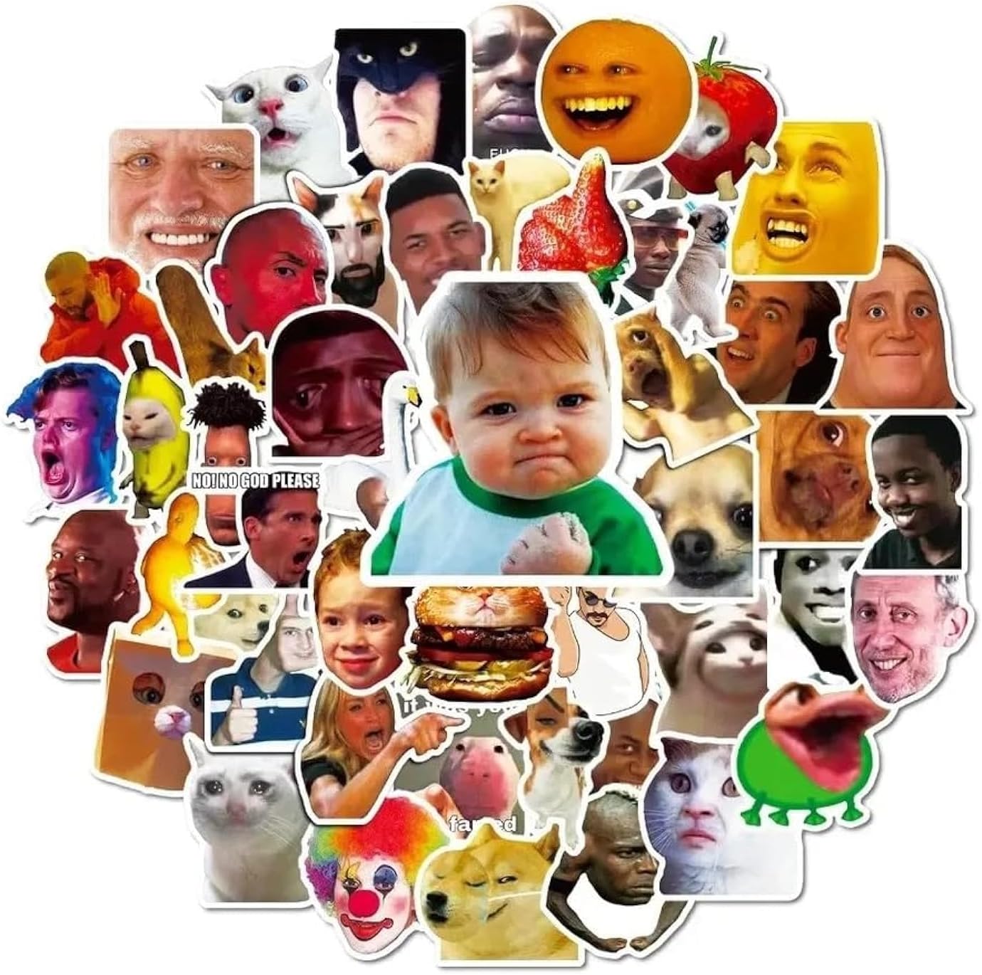 Amazon.com: FRANKdesigns Funny Sticker Pack (Face Memes) : Electronics