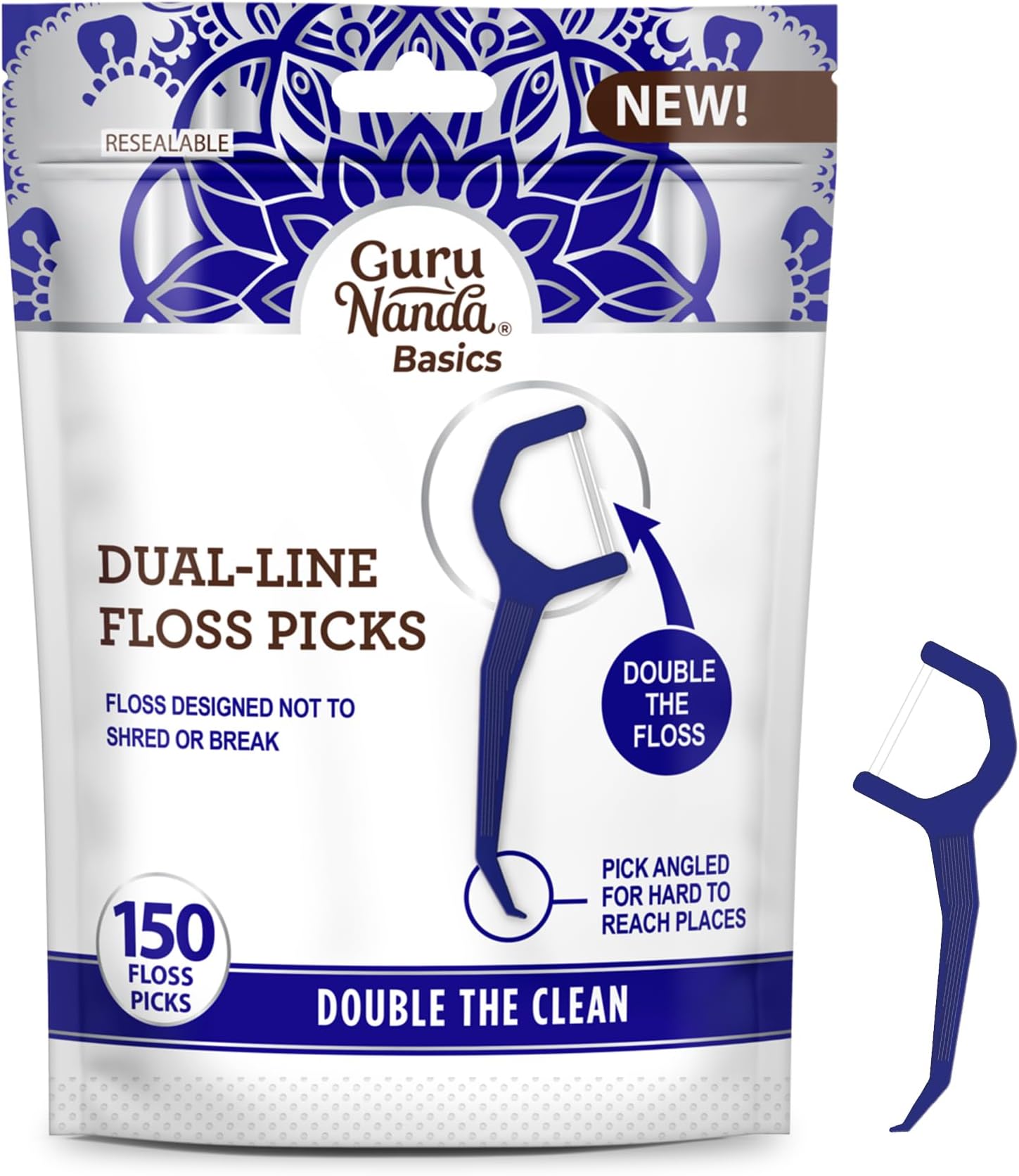 Amazon.com : Plackers Twin-Line Dental Flossers, Advanced Whitening and ...