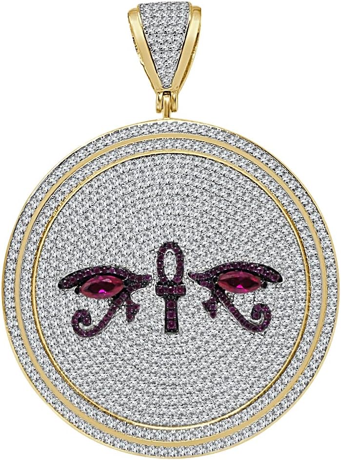 Amazon.com: USDIAMONDKING Men's 52+ Grams Big 3'' Real Genuine Sterling ...