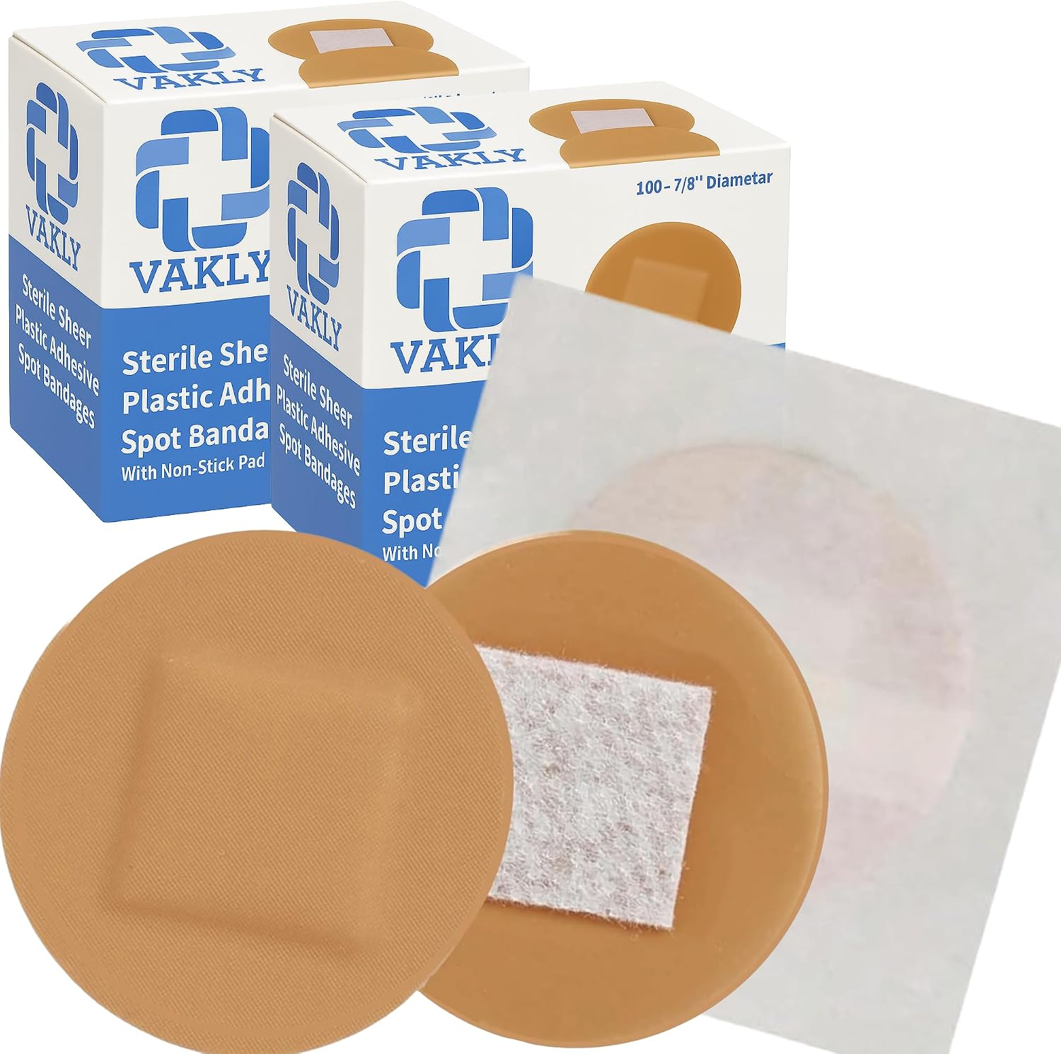 Amazon.com: Vakly 200 Plastic Adhesive Round Circle Spot Bandages 7/8 ...