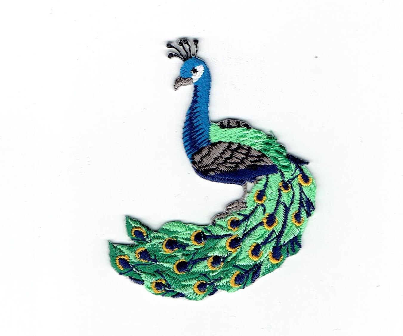 Amazon.com : Peacock - Facing Left - Peafowl Bird - Iron on Applique ...