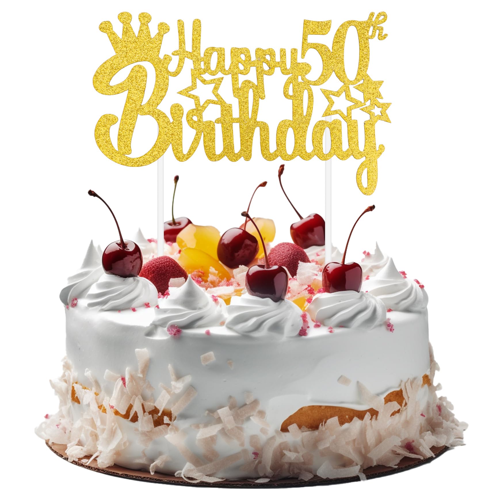 Amazon.com: 50th Birthday Cake Topper, Happy Birthday Cake Topper ...