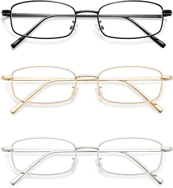 Amazon.com: AMOMOMA Stylish Small rectangular Reading Glasses for Women ...