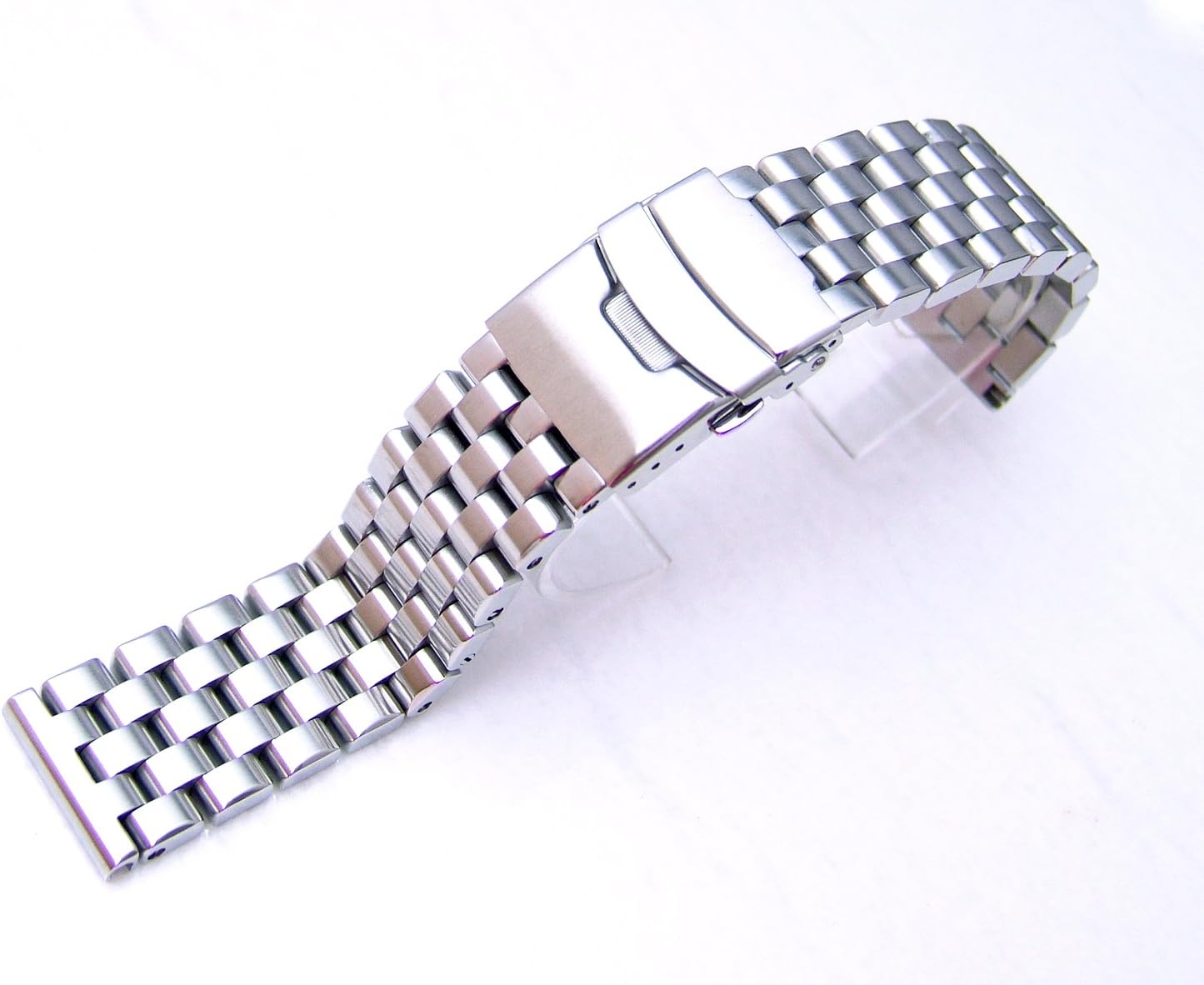 Amazon.com: 22mm Brushed Engineer Solid Link 316l Stainless Steel Watch ...