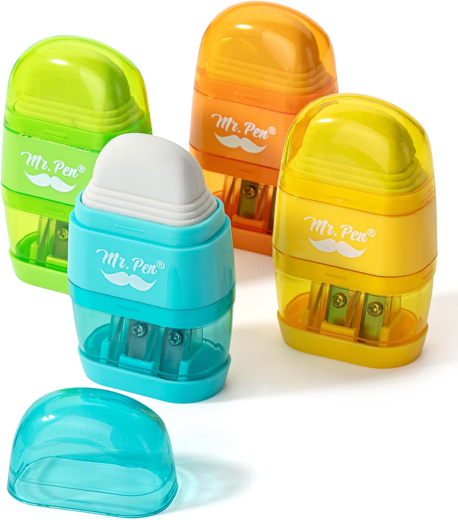 Helix Duo Single Hole Sharpener & Eraser (Assorted Colours), 049910 ...