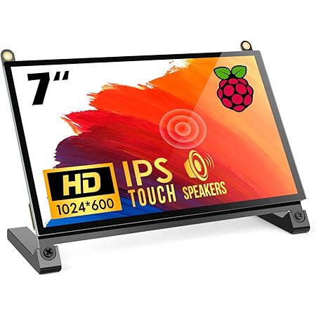 Amazon.com: Raspberry Pi RS 7-Inch LCD Touch Screen Case, Black ...