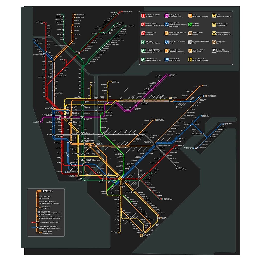 Buy New York Subway System - Detailed for NYC Residents and Public ...