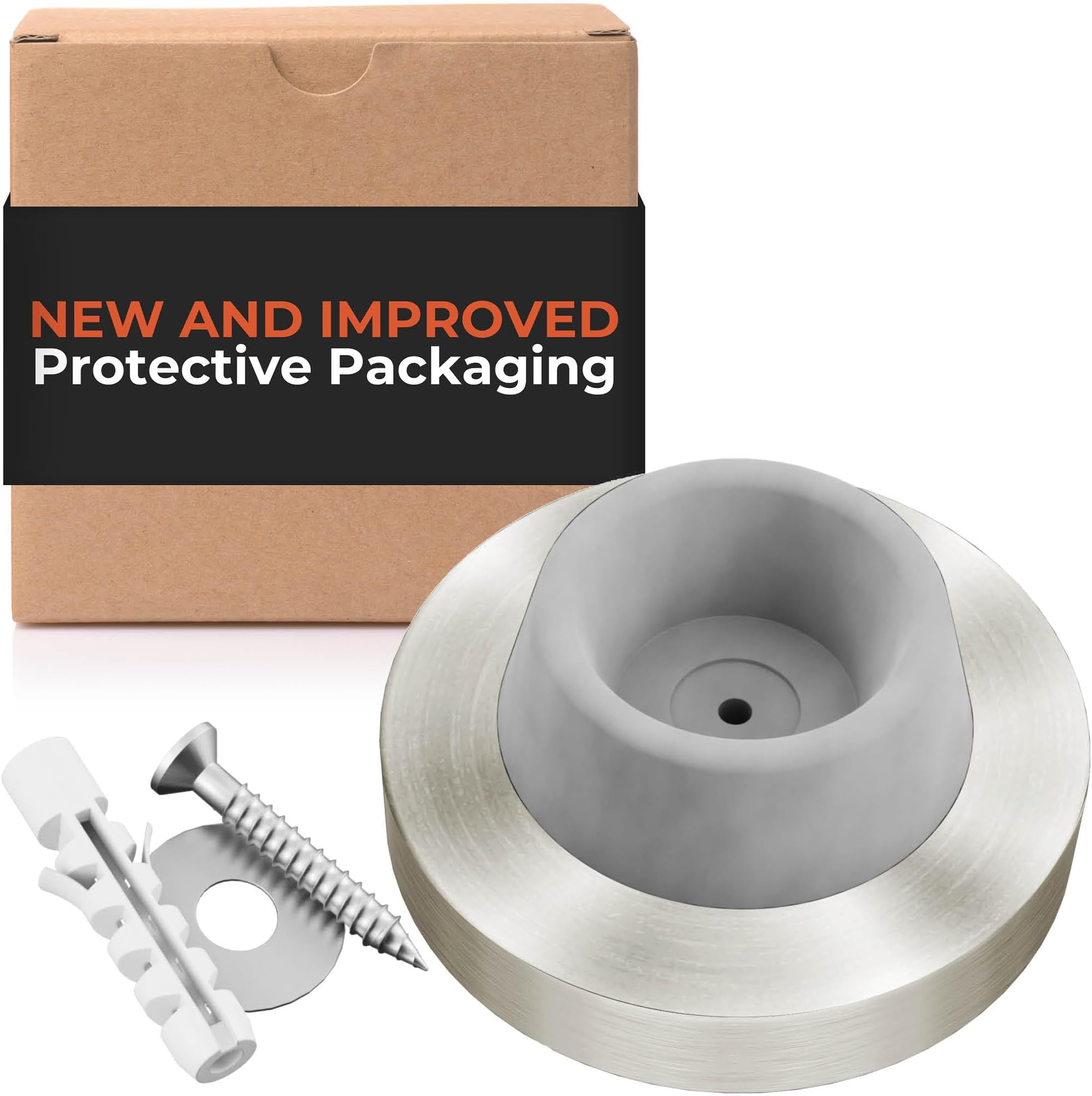 Amazon.com: QCAA Heavy Solid Metal Wall Mount Concave Door Stop, Wall ...